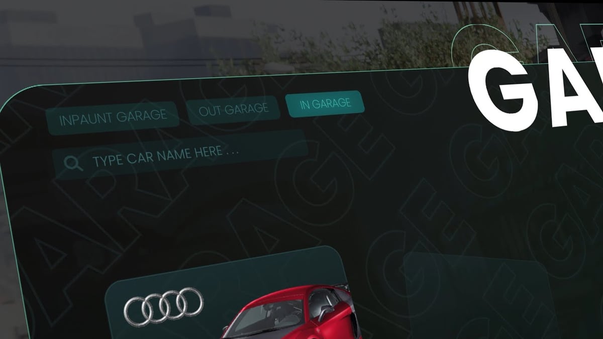 FiveM Garage Script | UZ Scripts | QBCore, Qbox, ESX FiveM Scripts
