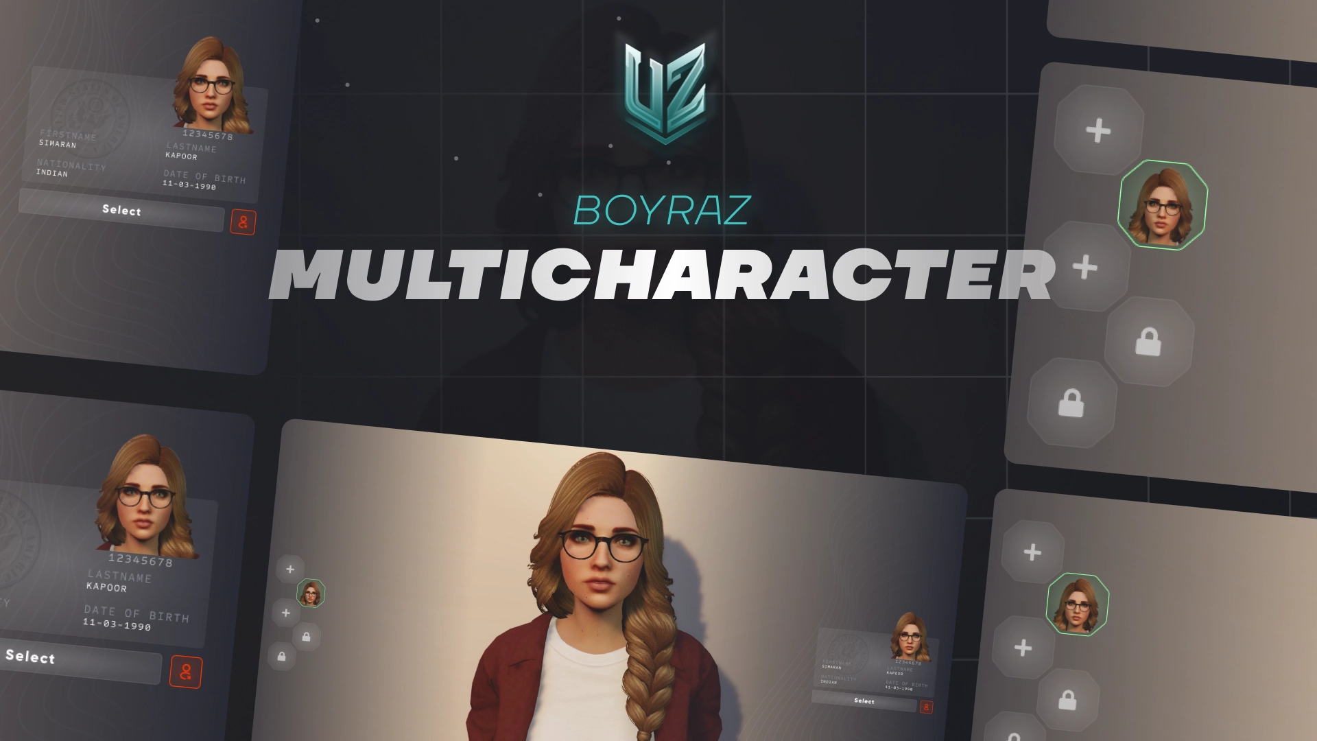 FiveM Multicharacter Script | UZ Scripts | QBCore, Qbox, ESX FiveM Scripts